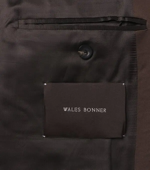 WALES BONNER Atto Satin-trimmed Virgin Wool Blazer