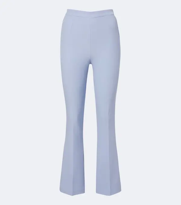 Safiyaa Mari Crêpe Flared Pants - Blue