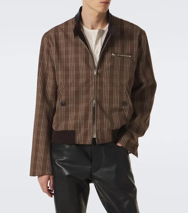 WALES BONNER Axis Checked Virgin Wool Jacket