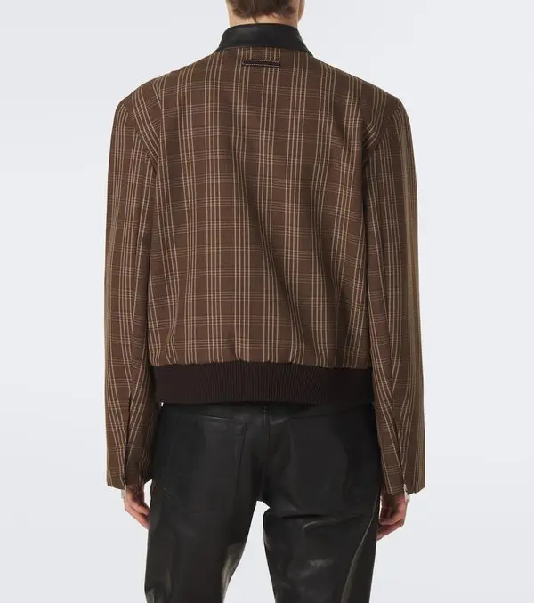 WALES BONNER Axis Checked Virgin Wool Jacket