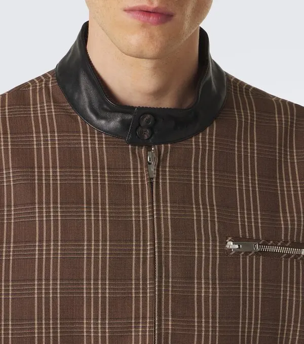WALES BONNER Axis Checked Virgin Wool Jacket