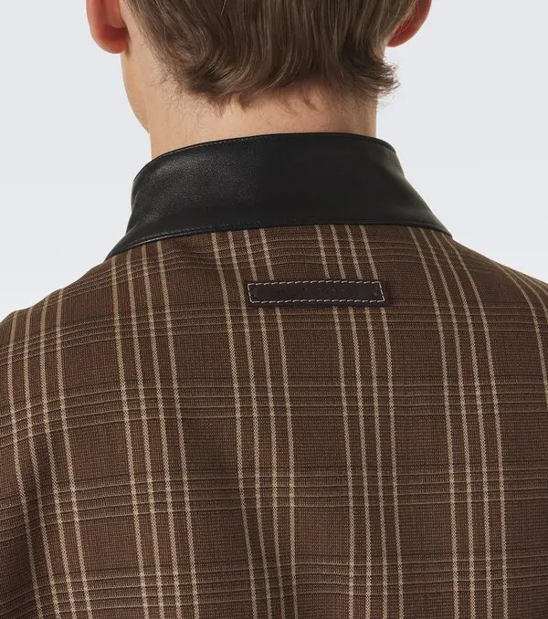 WALES BONNER Axis Checked Virgin Wool Jacket