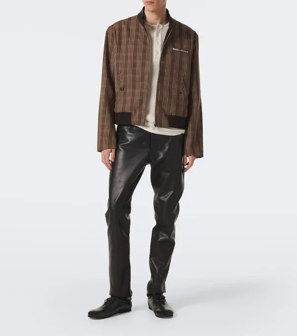 WALES BONNER Axis Checked Virgin Wool Jacket
