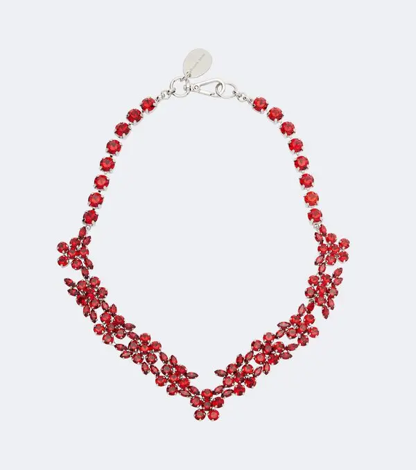 Simone Rocha Crystal-embellished Necklace - Red
