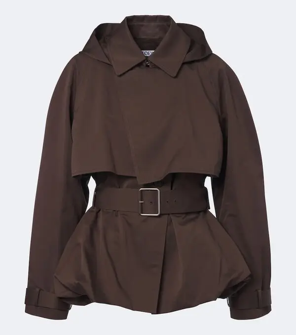 Loewe Cotton And Silk Gabardine Jacket - Brown