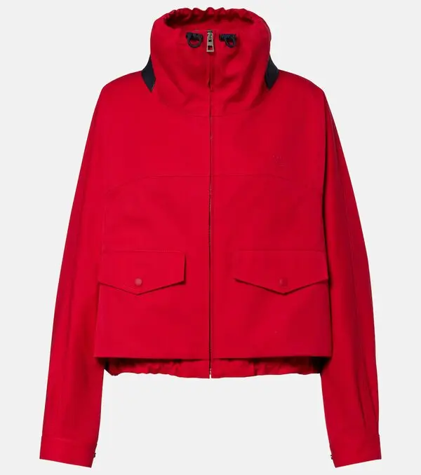 Loewe Cotton And Silk Gabardine Jacket - Red