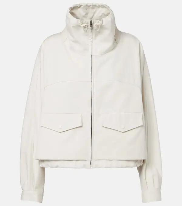 Loewe Cotton And Silk Gabardine Jacket - White