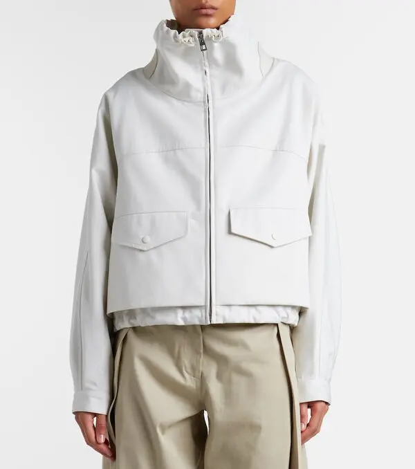 Loewe Cotton And Silk Gabardine Jacket - White