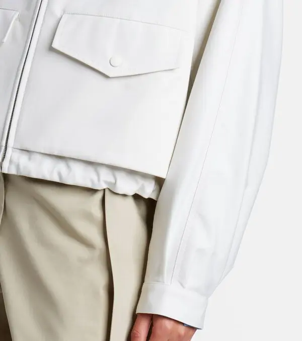Loewe Cotton And Silk Gabardine Jacket - White
