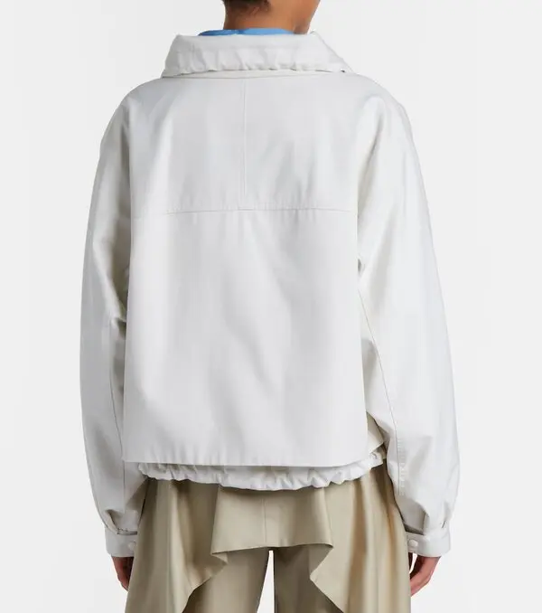 Loewe Cotton And Silk Gabardine Jacket - White
