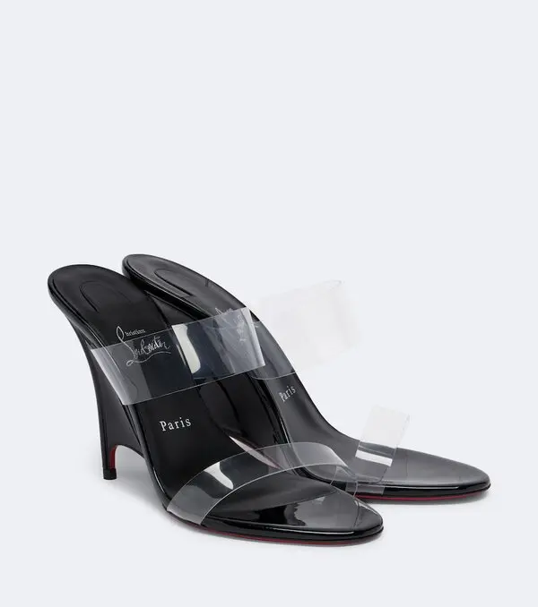 CHRISTIAN LOUBOUTIN Miss Z Tpu Wedge Sandals - Black