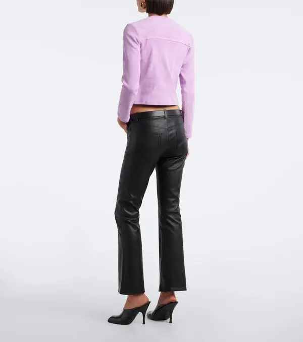 Stouls Dean Flared Leather Pants - Black
