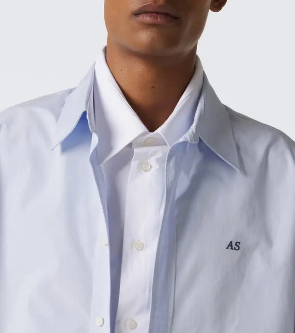 Acne Studios Layered Cotton Poplin Shirt