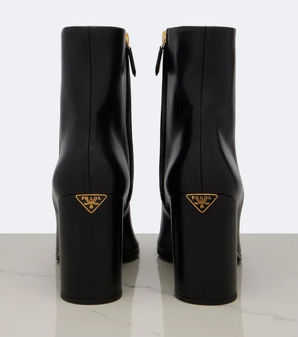 Prada Leather Ankle Boots