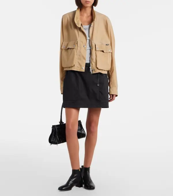 Prada Leather Ankle Boots With Zip Closure