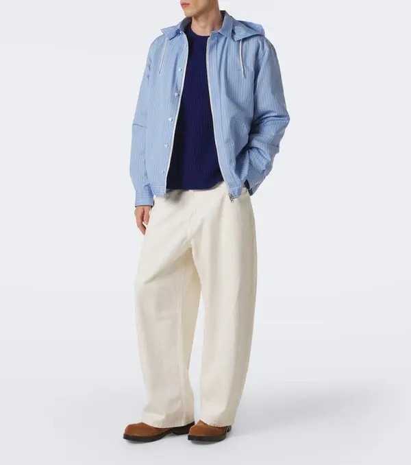 Sacai Striped Cotton-blend Jacket