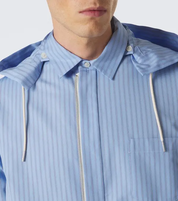 Sacai Striped Cotton-blend Jacket