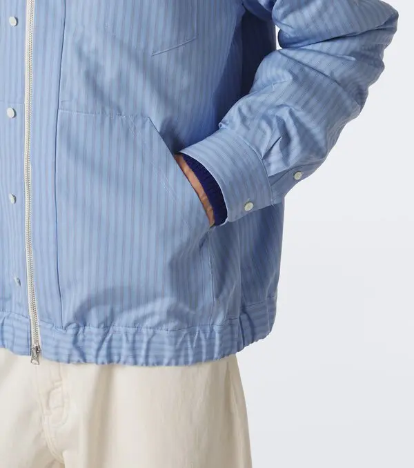 Sacai Striped Cotton-blend Jacket