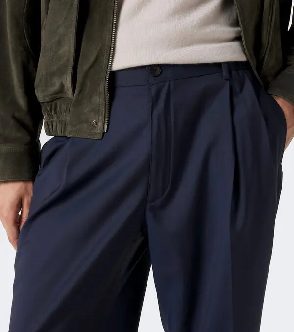 Brioni Bellagio Wool Straight Leg Trousers