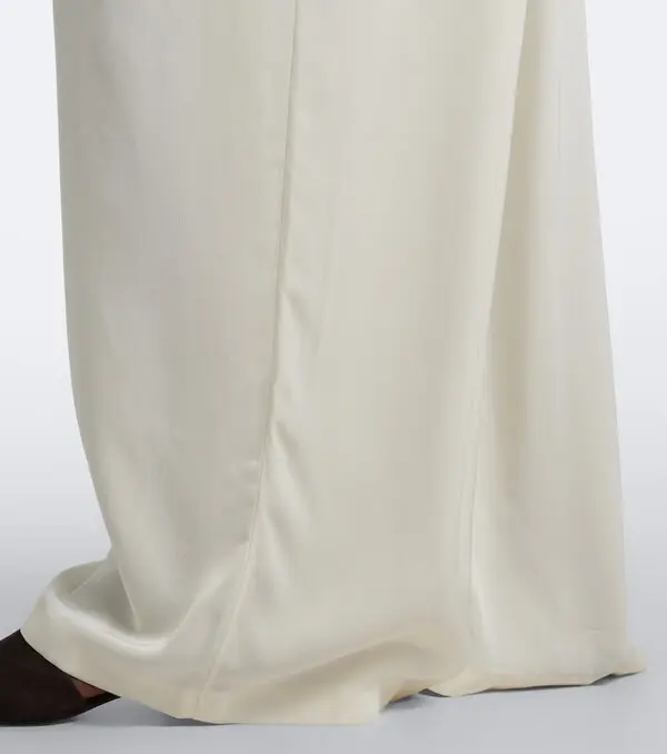 Alaïa Wide-leg Crêpe Pants - White