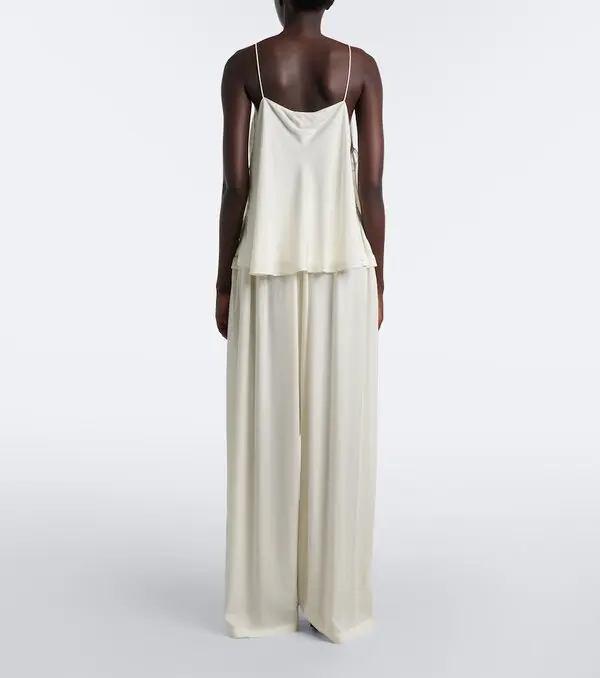 Alaïa Wide-leg Crêpe Pants - White