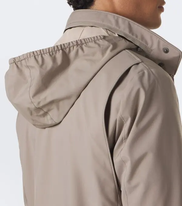 Agnona Technical Field Jacket With Concealed Hood - Grey