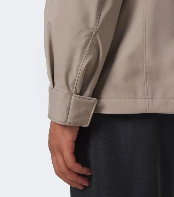 Agnona Technical Field Jacket With Concealed Hood - Grey