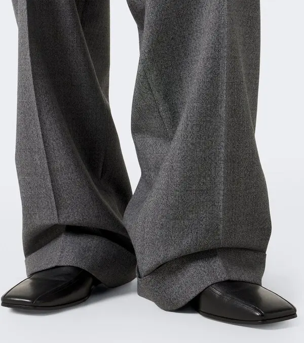 Valentino Garavani Herringbone Wide-leg Pants