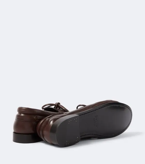 Saint Laurent Le Loafer Bateau Leather Boat Shoes - Brown