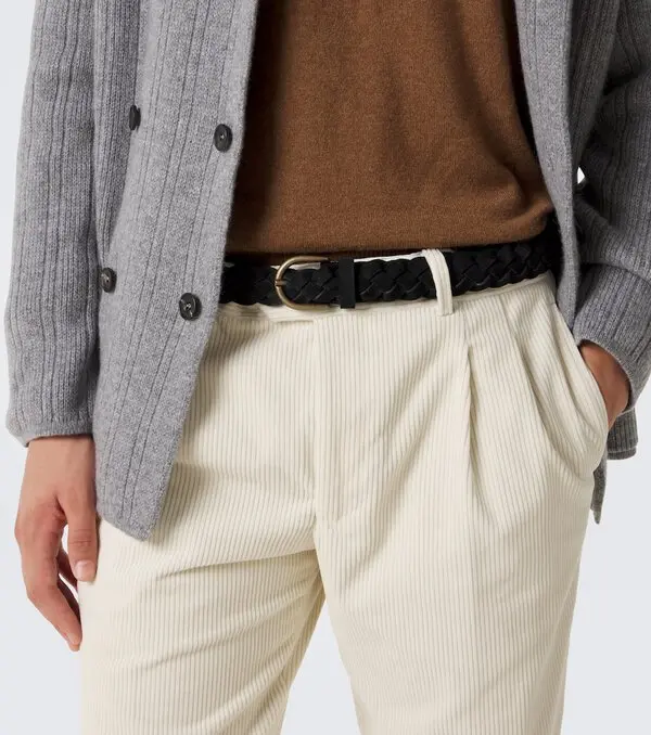 Rubinacci Braided Leather Belt