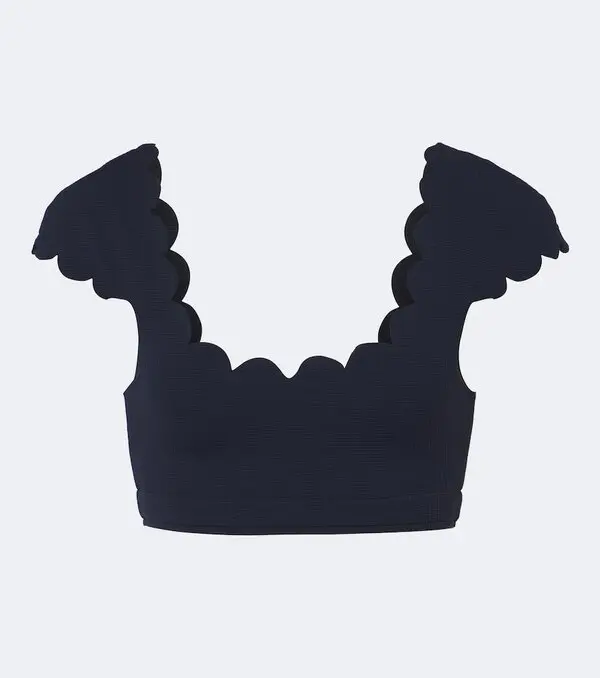 Marysia Mexico Scalloped Bikini Top - Black