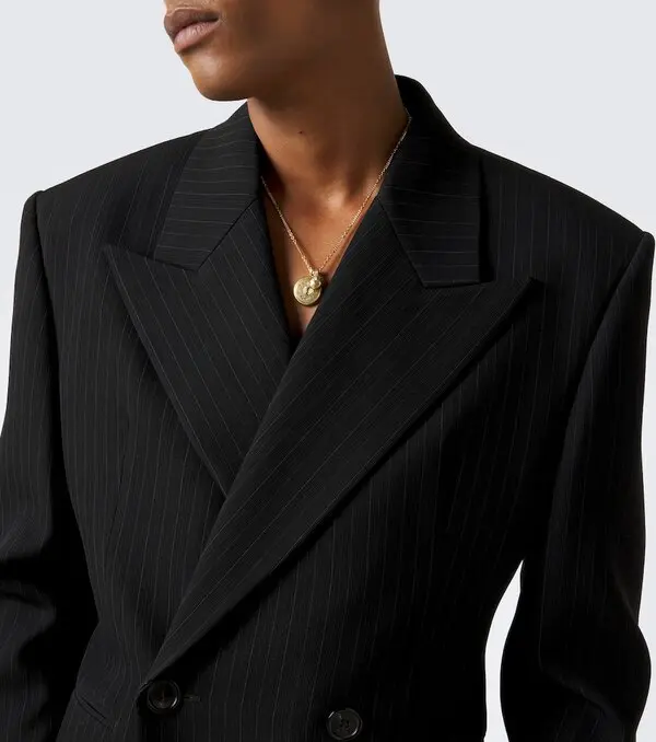 Saint Laurent Cassandre Embellished Chain Necklace