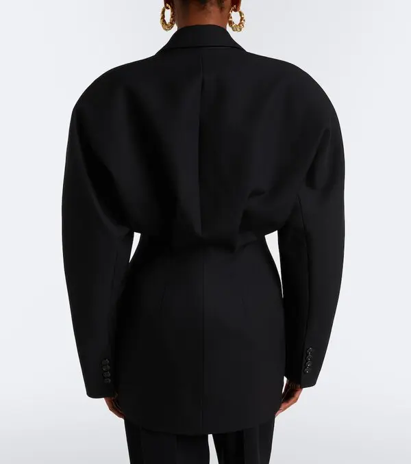 MUGLER Virgin Wool Grain De Poudre Blazer
