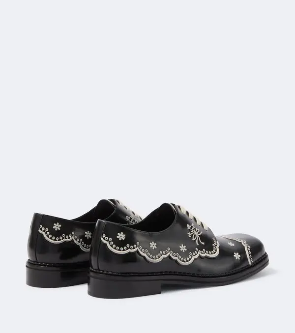 Simone Rocha Embroidered Leather Brogues