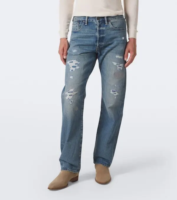 Ralph Lauren Distressed Straight Jeans
