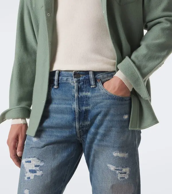 Ralph Lauren Distressed Straight Jeans