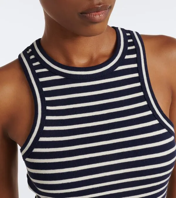 NILI LOTAN Hank Striped Cotton Tank Top