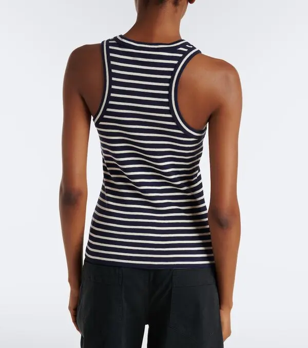 NILI LOTAN Hank Striped Cotton Tank Top