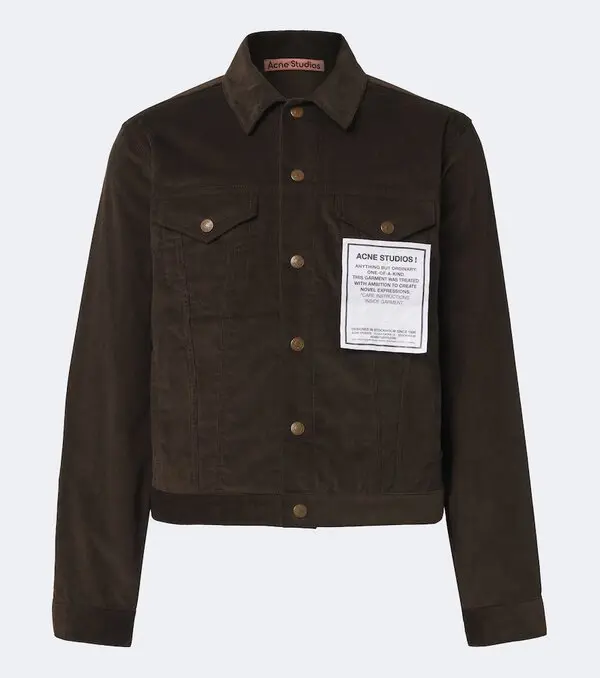 Acne Studios Patch-appliqué Corduroy Jacket - Brown