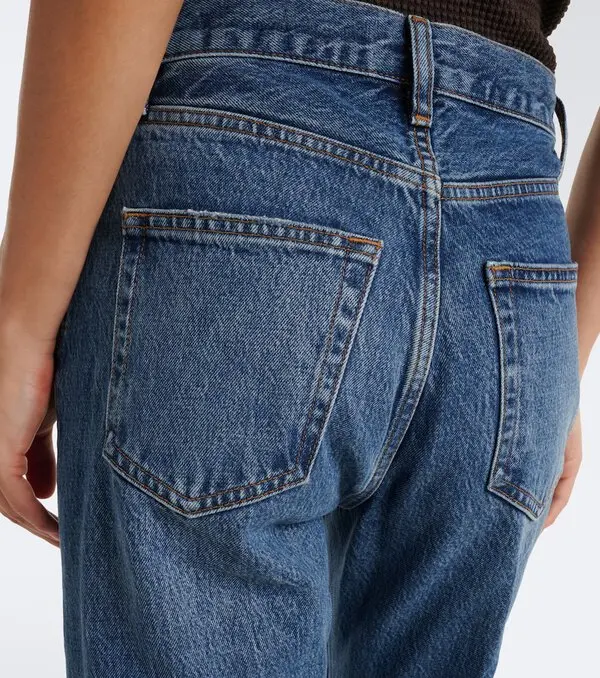 FRAME The Vertical Distressed Straight Jeans