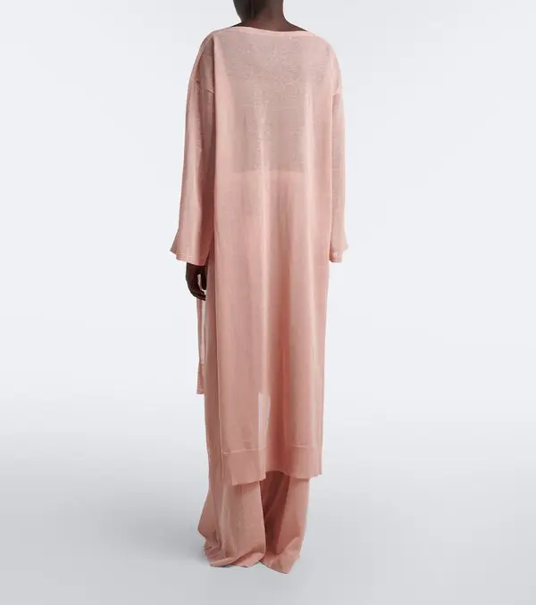 Alaïa Ala�a Knitted Linen And Silk Kaftan
