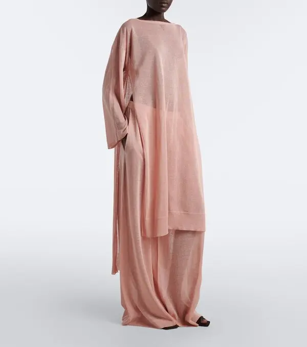 Alaïa Knitted Linen And Silk Kaftan
