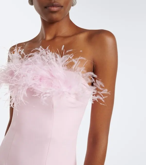 Safiyaa Feather-trimmed Gown