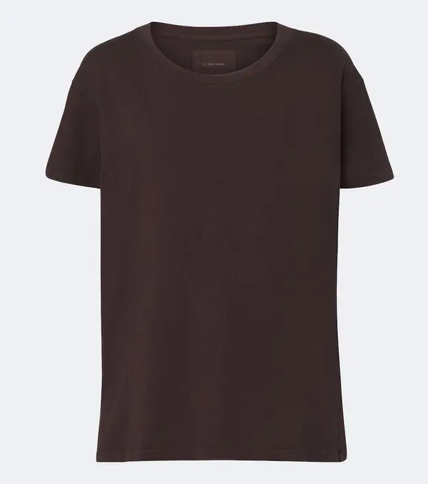 NILI LOTAN Brady Cotton Jersey T-shirt - Brown