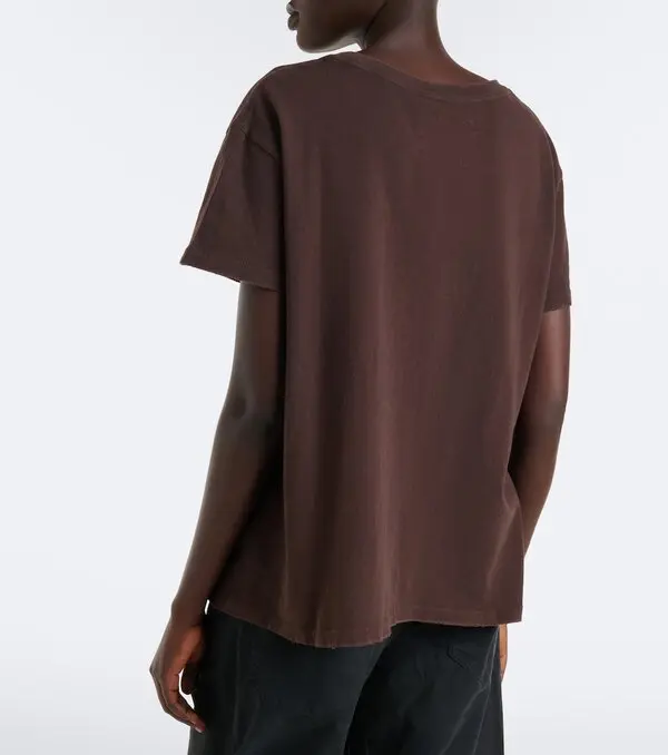 NILI LOTAN Brady Cotton Jersey T-shirt - Brown
