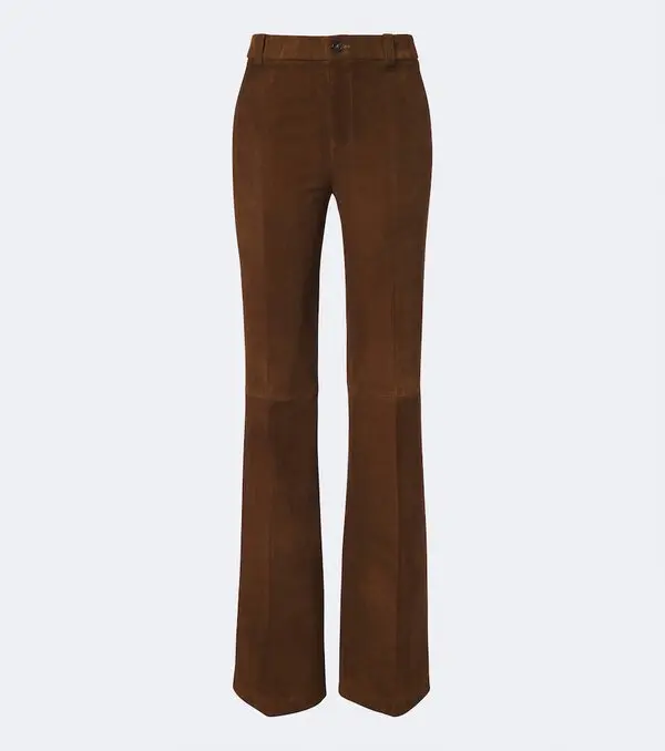 Stouls Lizzy Suede Bootcut Pants - Brown