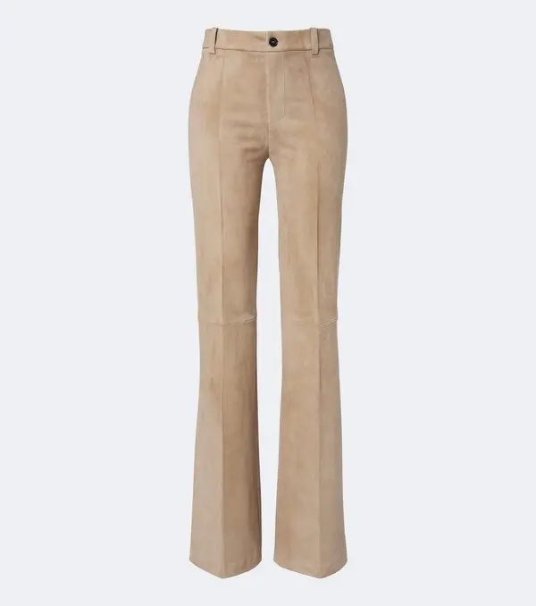 Stouls Lizzy Suede Bootcut Pants - Beige