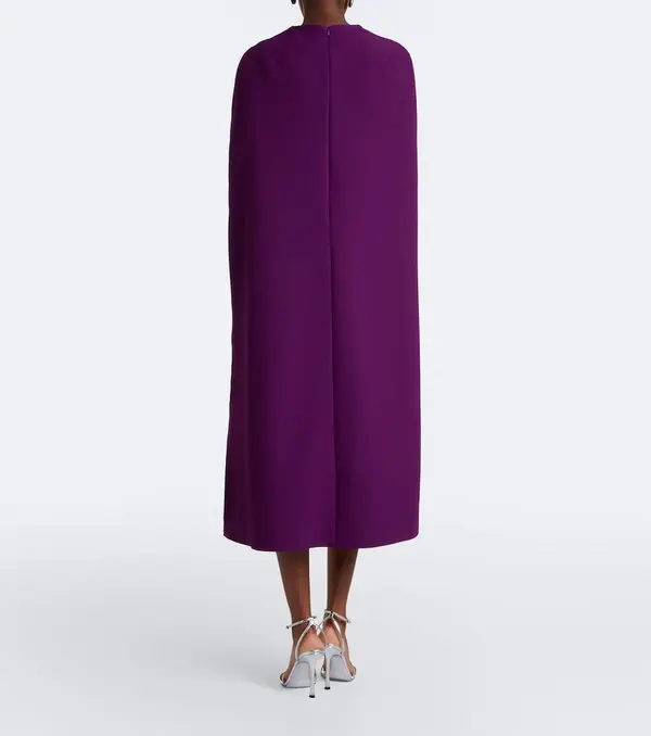 Safiyaa Oria Caped Midi Dress - Purple