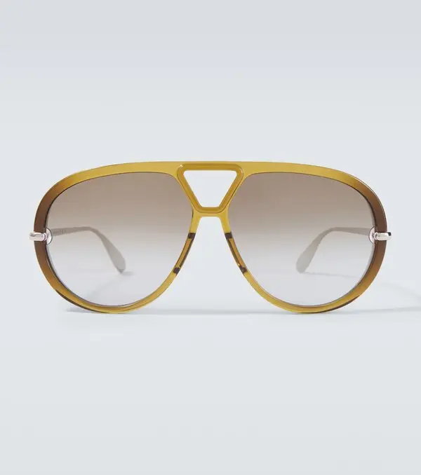 Bottega Veneta Drop Aviator Sunglasses - Brown