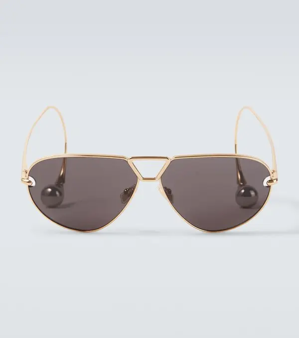 Bottega Veneta Aviator Sunglasses - Gold
